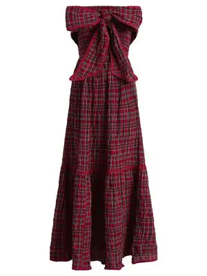 DAMSON MADDER Mia Midi Dress - Red