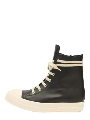 Rick Owens High-top Lace-up Sneakers - Black/milk
