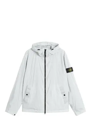Stone Island Crinkle Reps Hooded Jacket - Sky Blue