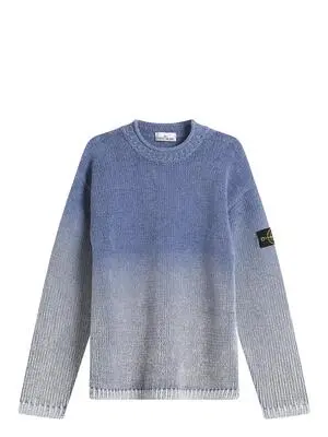 Stone Island Degrade Chenille Knit Jumper - Dark Blue