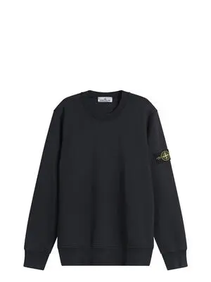 Stone Island Garment Dyed Crew Neck Sweatshirt - Navy Blue