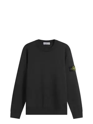Stone Island Garment Dyed Crew Neck Sweatshirt - Black