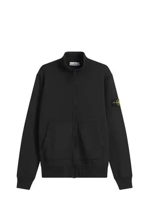 Stone Island Garment Dyed Full Zip Sweatshirt - Black