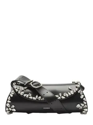 JIL SANDER Embellished Cannolo Handbag - Black