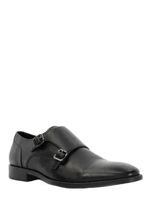Dune London Satchin Double Monk Strap Shoe - Black