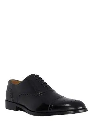Dune London Soldier's Cap-toe Wingtip Oxford - Black