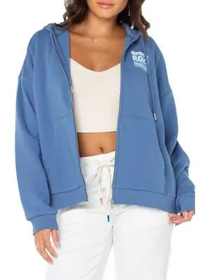 Roxy Graphic Zip Hoodie - Blue Horizon