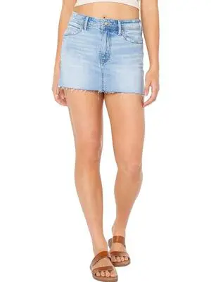 Roxy Embroidered Denim Miniskirt - Fin-tastic