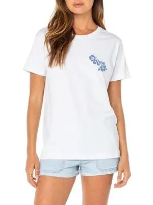 Roxy Hibiscus Graphic T-shirt - Cloud Dancer