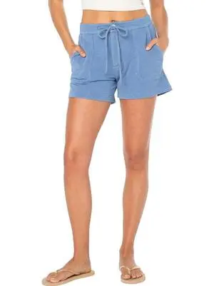 Roxy Drawstring Stretch-Cotton Shorts Blue Horizon