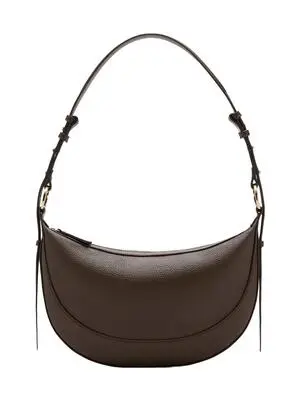 Mango Oval Faux Shoulder Bag - Khaki