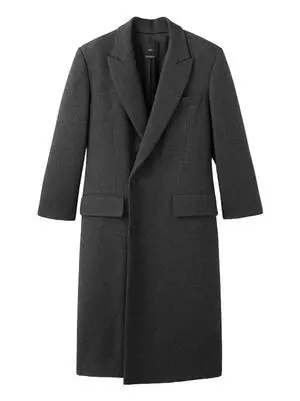 MANGO Double-Breasted Long Coat