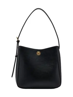 Mango Medium Faux Leather Bucket Bag Black
