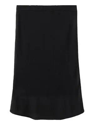 Mango Rib Knit Skirt - Black