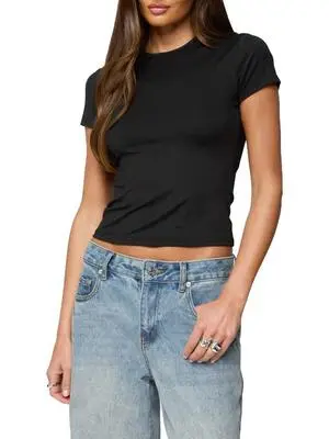 EDIKTED Tay Crop T-shirt - Black