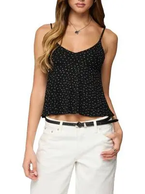 EDIKTED Floral Print Camisole - Black