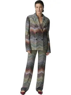 Missoni Viscose Lamé Sequined Straight-leg Trousers - Multicoloured