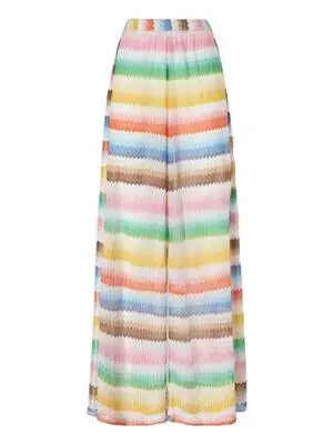 Missoni Beach Cover-up Pants With Dégradé Zigzag Pattern And Slits - Multicoloured