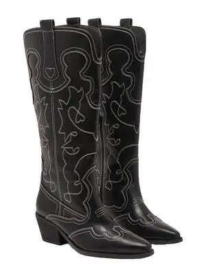 THERAPY AUSTRALIA Malvin Western Boot - Black Smooth Pu