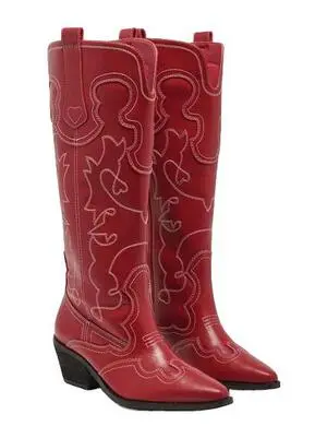 THERAPY AUSTRALIA Malvin Western Boot - Cherry Smooth Pu