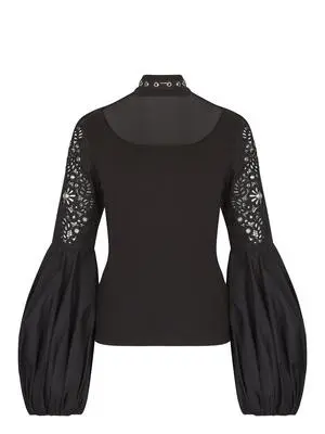 ANNE FONTAINE Lenna Jersey Cotton Pullover Top
