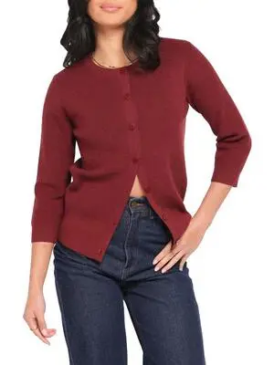 PETAL & PUP Cataline Button-front Cardigan - Wine
