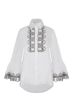 Anne Fontaine Doja Embroidered Shirt - White