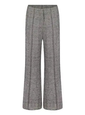 Anne Fontaine Trevise Plaid Trousers - Grey