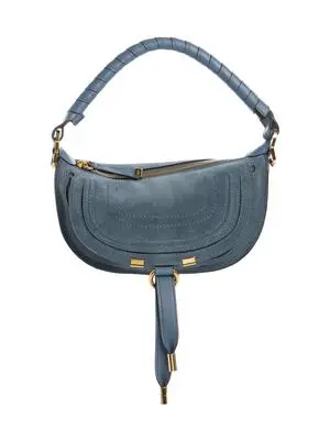 Chloé Mini Marcie Suede Camera Bag Ashes Blue