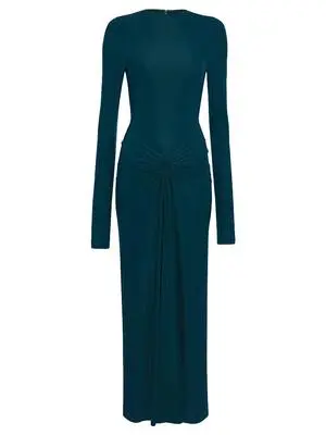 Victoria Beckham Long Sleeve Gathered Gown - Blue
