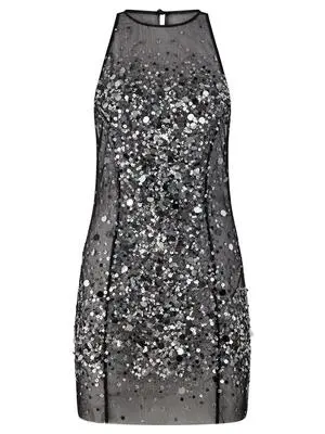 Attico Tulle Mini Dress - Silver