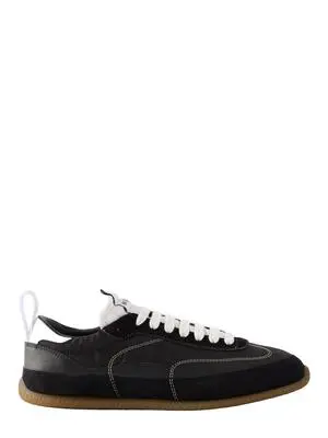 Alexander McQueen Ec1 Suede And Leather-trimmed Shell Sneakers - Black