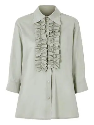 GUCCI Ruffled Cotton-Mousseline Shirt