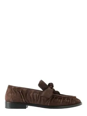 Bottega Veneta Astaire Knotted Suede Loafers - Brown