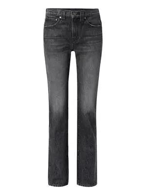 Khaite Farley High-rise Straight-leg Jeans - Black