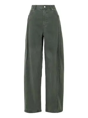 Tibi Stretch-twill Wide-leg Pants - Gray