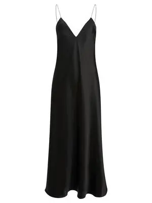 Khaite Taja Slip Dress - Black