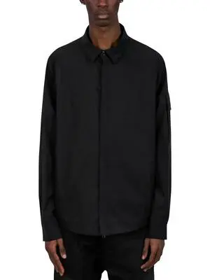 C.P. COMPANY Metropolis Zip-up Shirt - Black