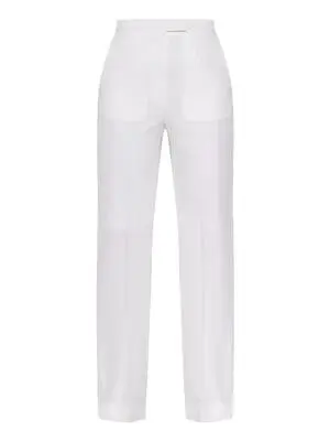 Alexander McQueen Belted Trousers - White