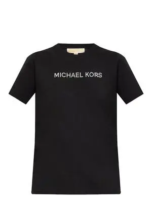 Michael Kors Beaded Logo T-shirt - Black