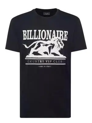 BILLIONAIRE Logo-print Round-neck T-shirt - Blue