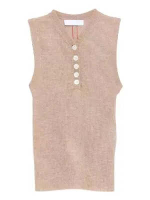 CUDDLEUP Cashmere Buttoned Vest