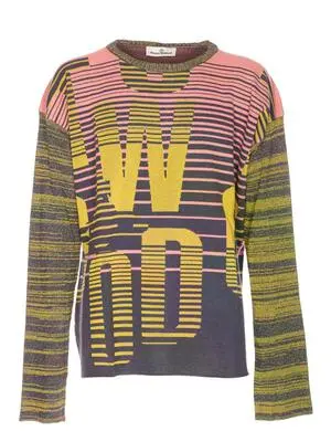 VIVIENNE WESTWOOD Bruno Printed Long-sleeved Sweater - Yellow