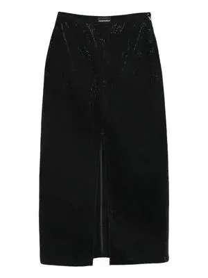 Emporio Armani Slit Midi Skirt - Black