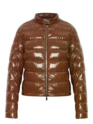 Moncler Quilted Zip Jacket - Brown