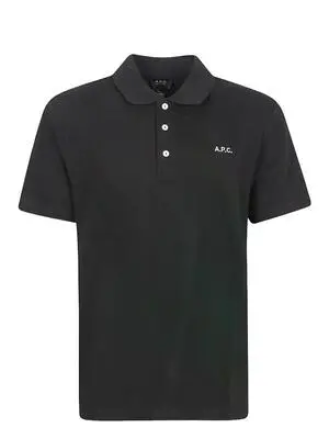 A.p.c. Button-fastening Polo Shirt - Black
