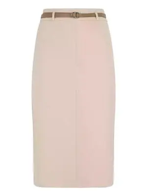 Peserico Belted Midi Skirt - Neutrals