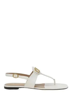 Valentino Garavani Logo Thong Sandals - White