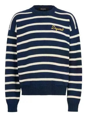 Dsquared2 Striped Long-sleeve Sweater - Blue