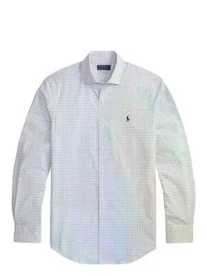 Polo Ralph Lauren Plaid Embroidered Poplin Shirt - White